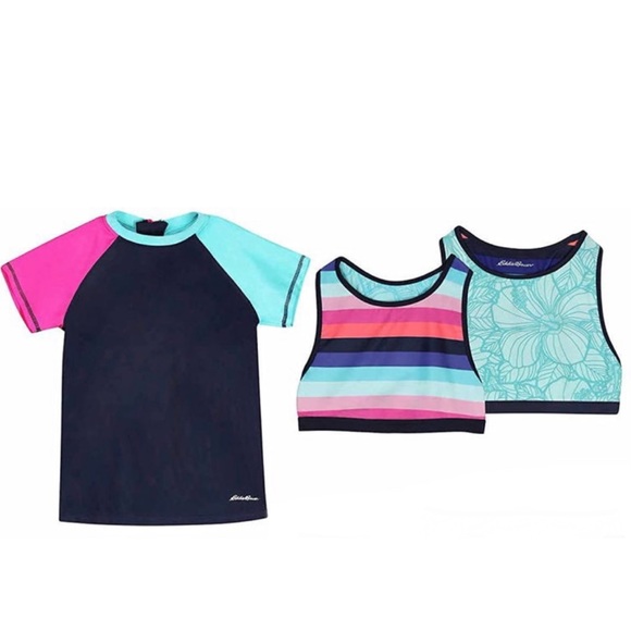 Eddie Bauer | Swim | Eddie Bauer Girls Swim Top Rash Guard Shirt M ...